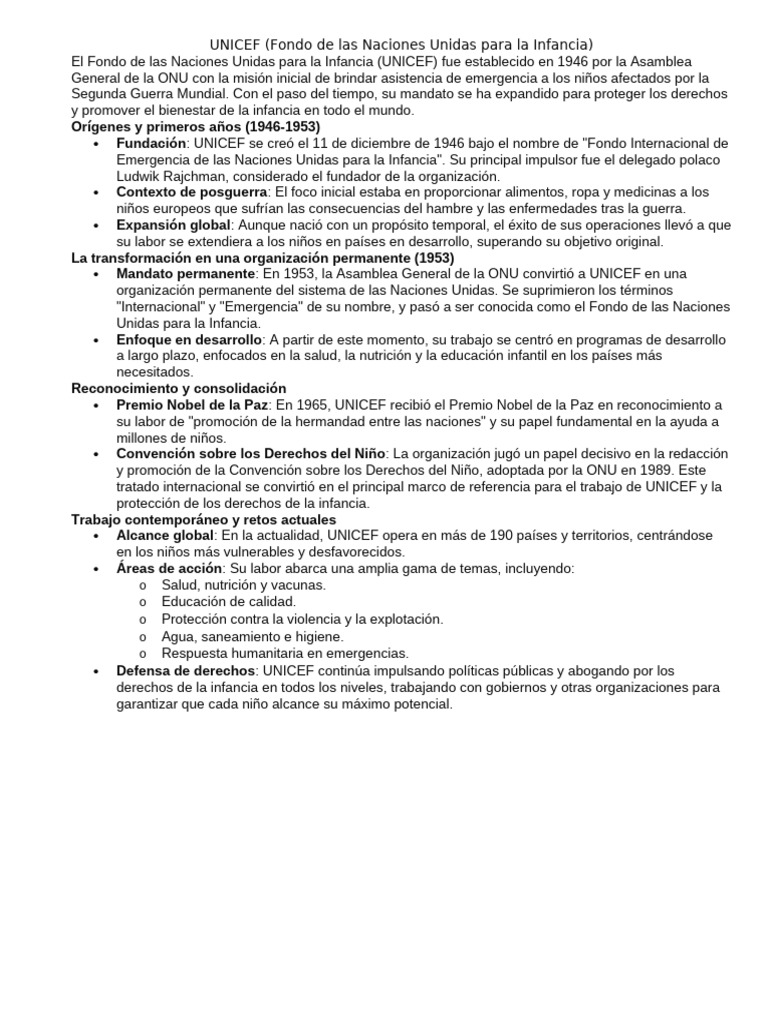Unicef | PDF | Unicef | Derechos de los niños