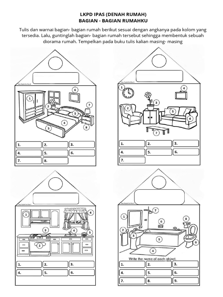 Denah Diorama Rumah untuk LKPD IPAS | PDF