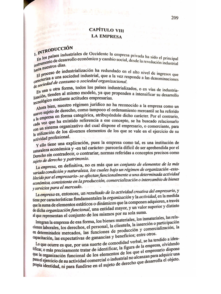 Manual Derecho Comercial Daniel Vitolo, Empresa (2) | PDF