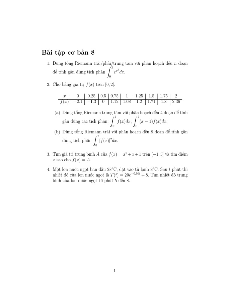 Bai Tap Co Ban 8 | PDF