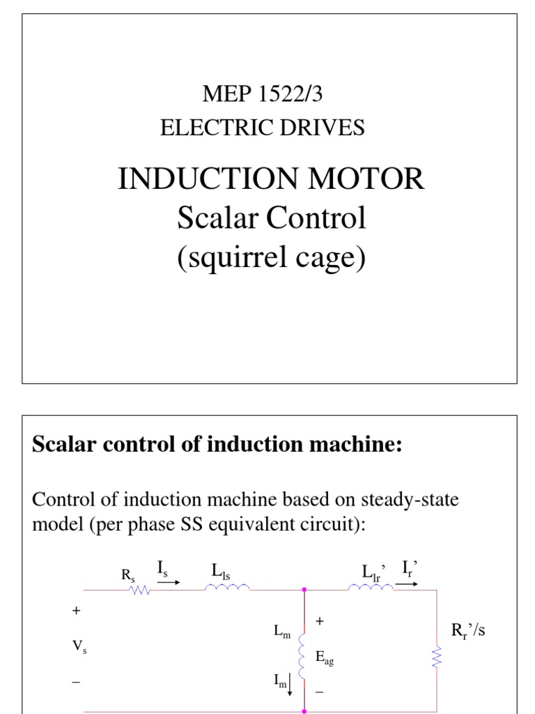 Induction Motor Scalar Control | Download Free PDF | Components | Force