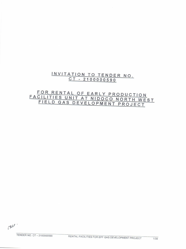 Tender Documents | PDF