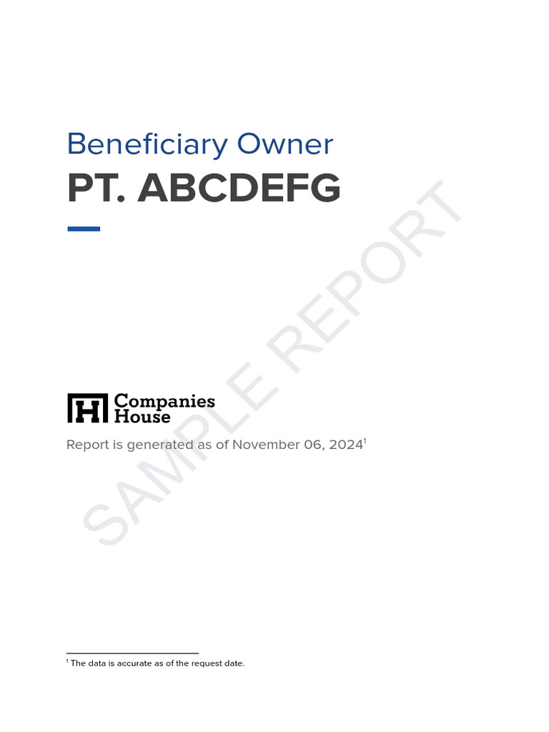 Beneficial Owner Report Sample Report | PDF