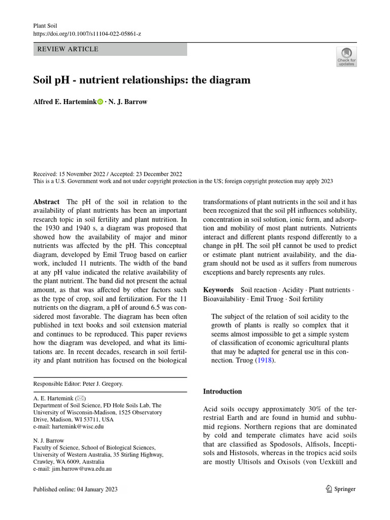 Soil pH and Nutrient Availability Review | PDF | Soil | Plant Nutrition