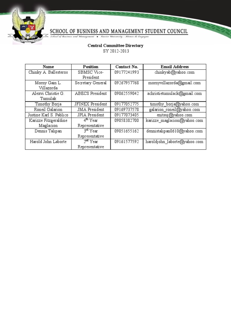Cencom Directory | PDF