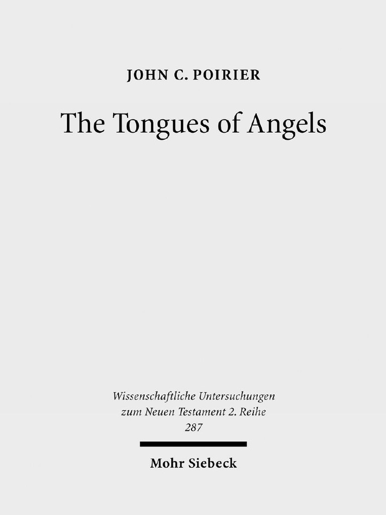 Angelic Languages in Jewish and Christian Texts | PDF | Angel | Hebrew ...