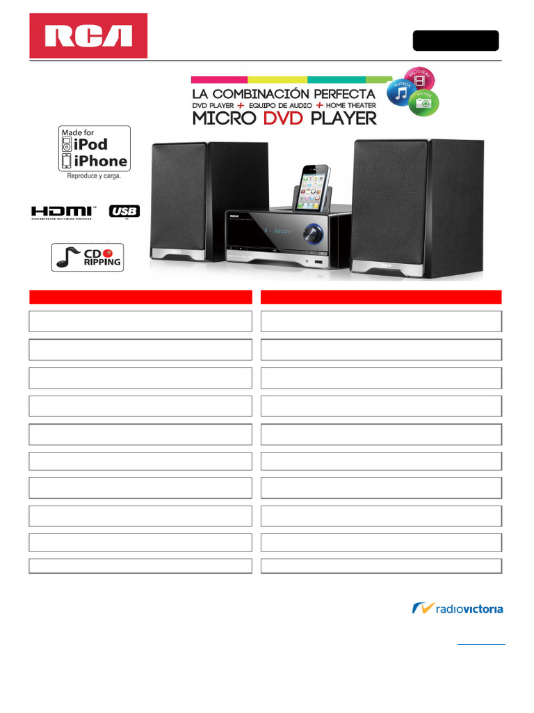 Micro DVD Player: Reproducción y Conectividad | PDF | Yo pod | Hdmi