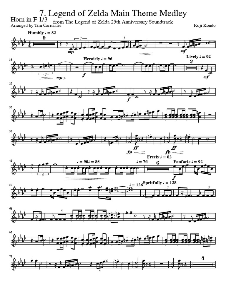 Zelda-Horn in F 1 3 | PDF | Nintendo Hardware | Nintendo Games