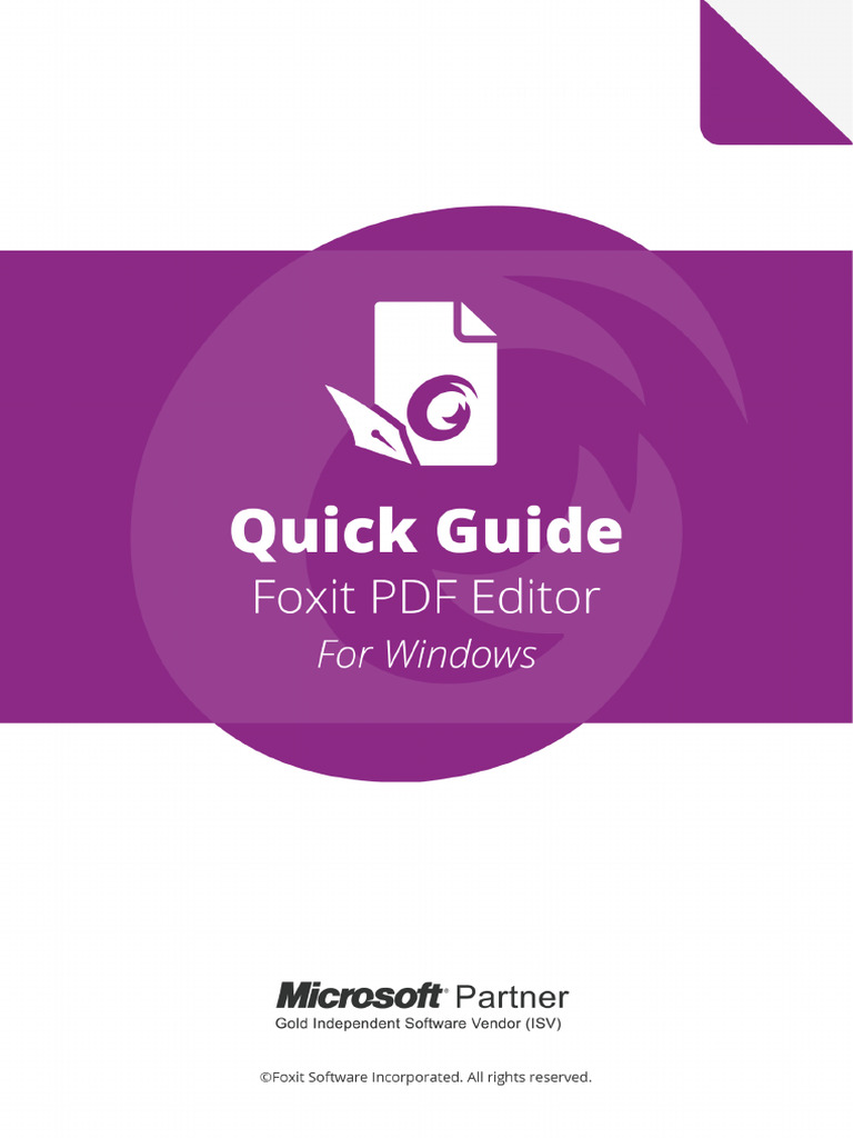 Foxit PDF Editor - Quick Guide | PDF