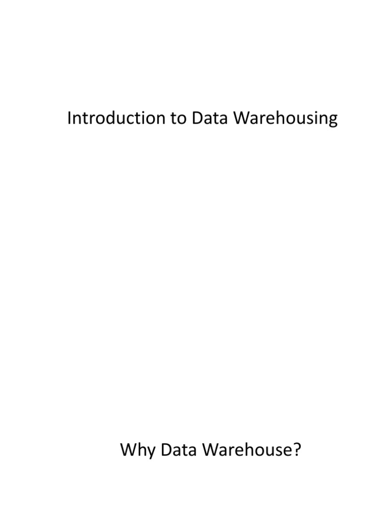 DW Data Warehousing | PDF | Data Warehouse | Databases