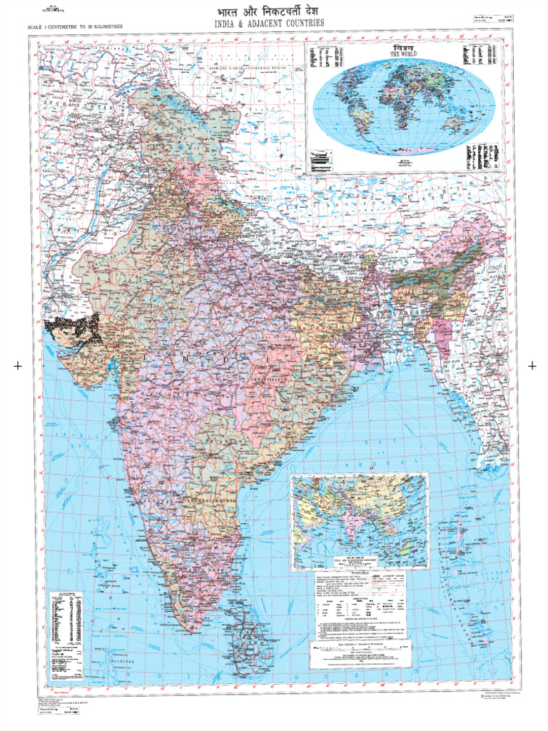 India Map With Nearby Countries | PDF