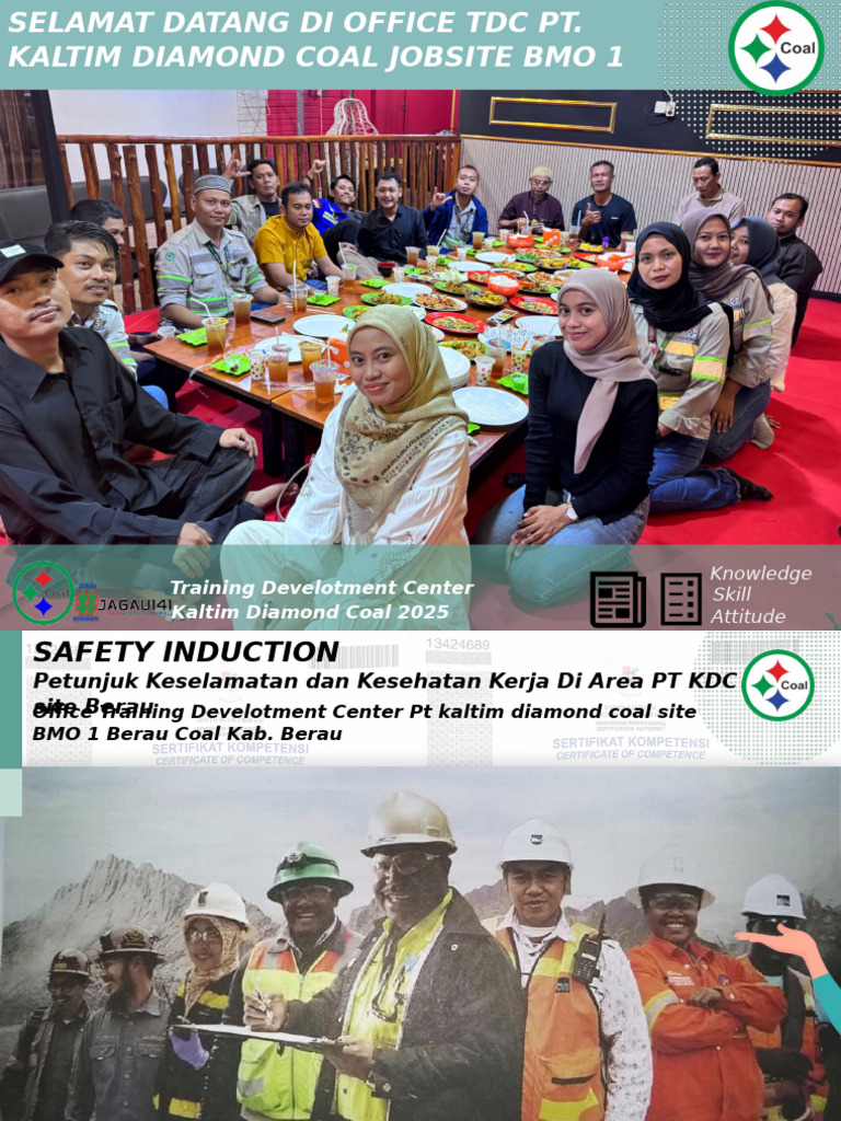 Safety Induction Training Development Center Pt. Kaltim Diamond Coal ...