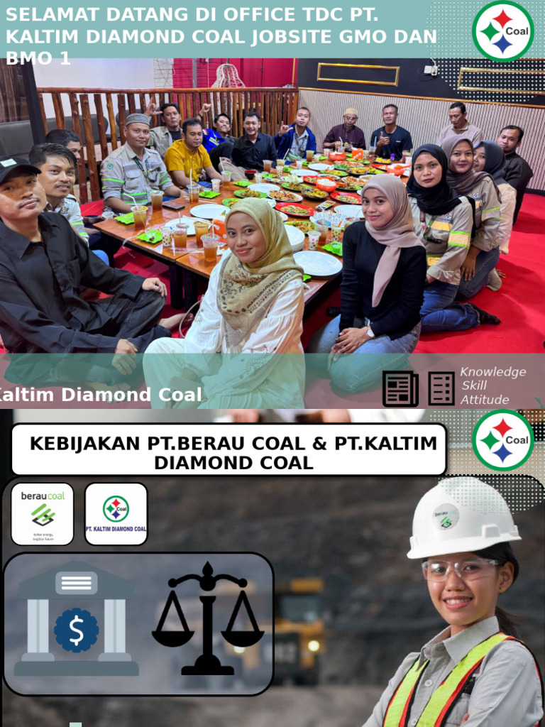 Presentasi Kebijakan k3 Terbaru Pt Berau Coal Dan Pt Kdc | PDF