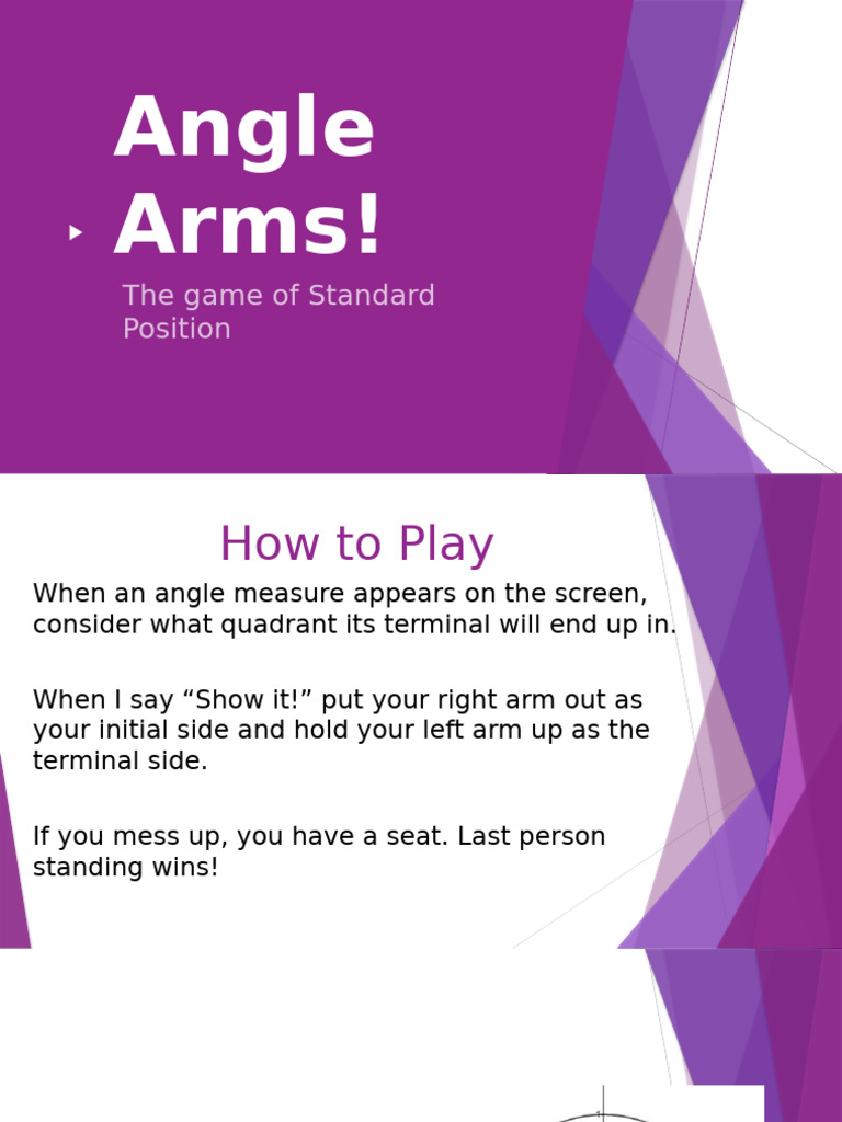Angle Arms! For Unit 1 Precalculus | PDF