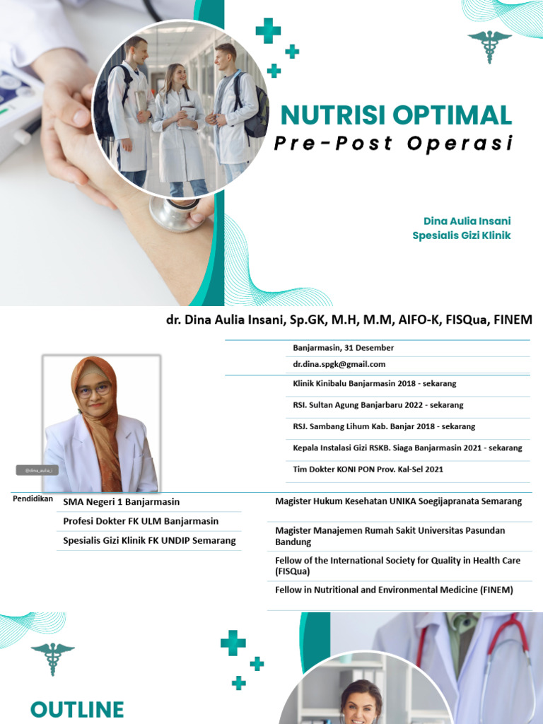 Nutrisi Optimal Pre-Post Op - Nusindo | PDF