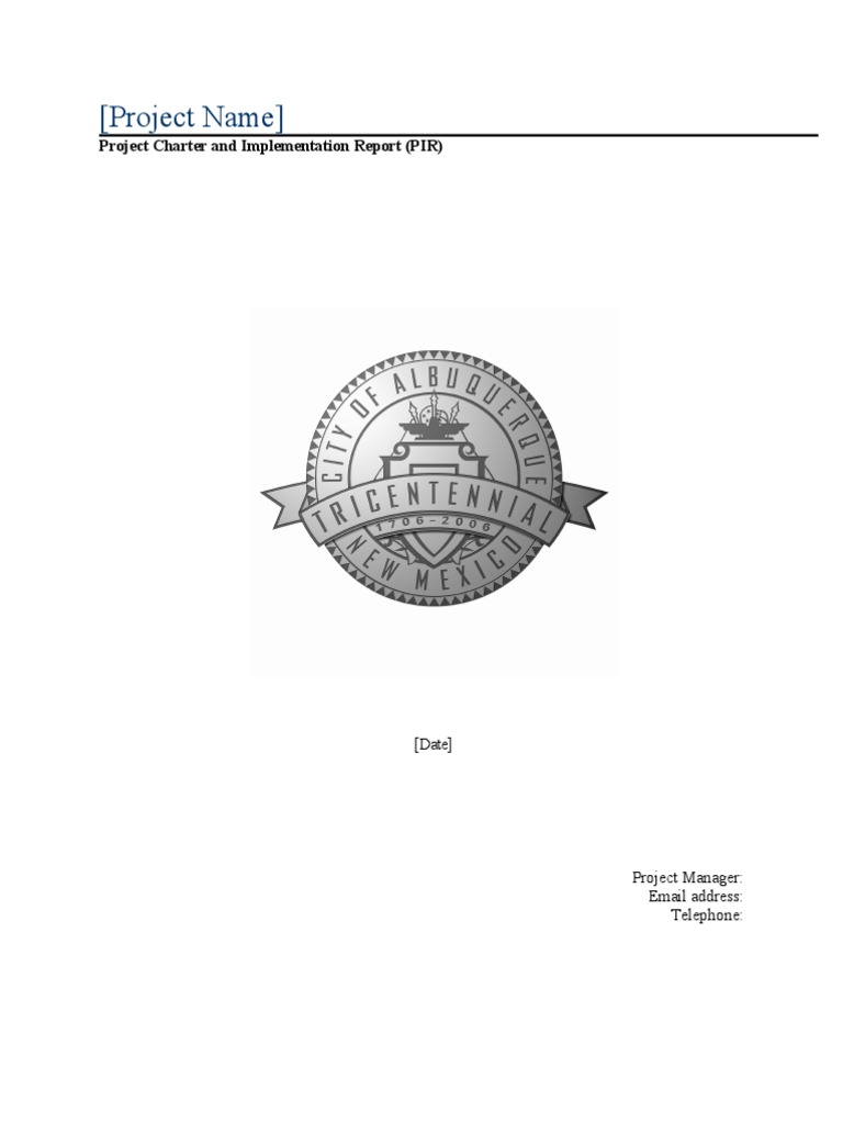 4 PIP-PIR Template (1) | Project Management | Governance
