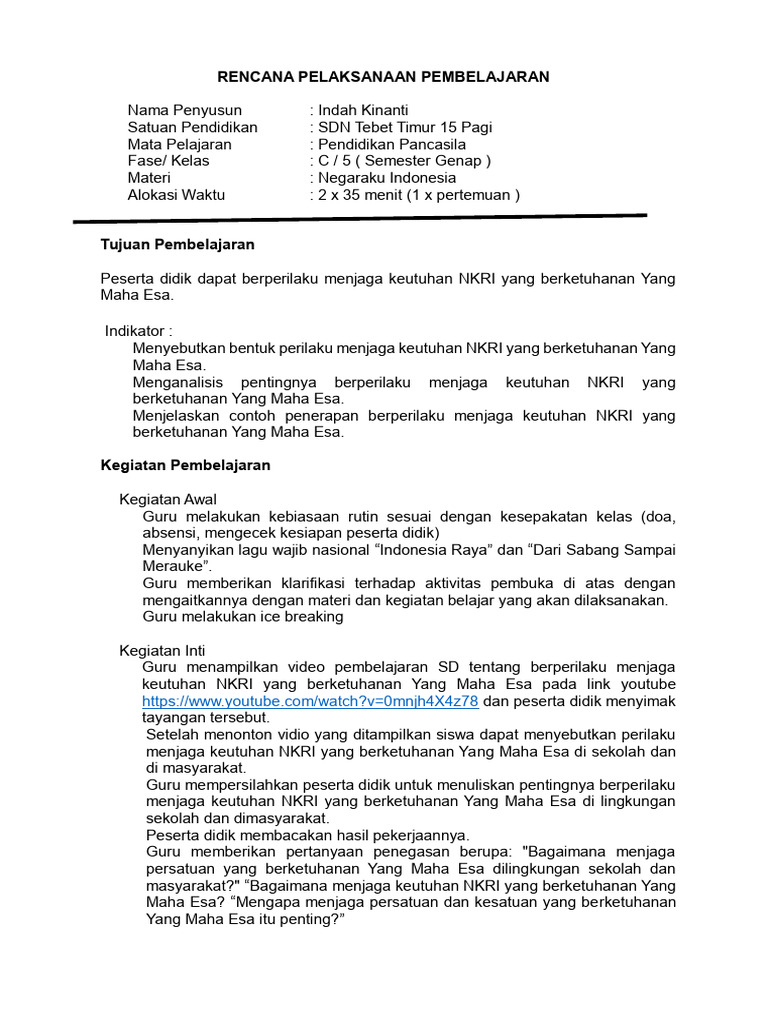 Pkn Kelas 5 Bab 4 Pertemuan 1 | PDF
