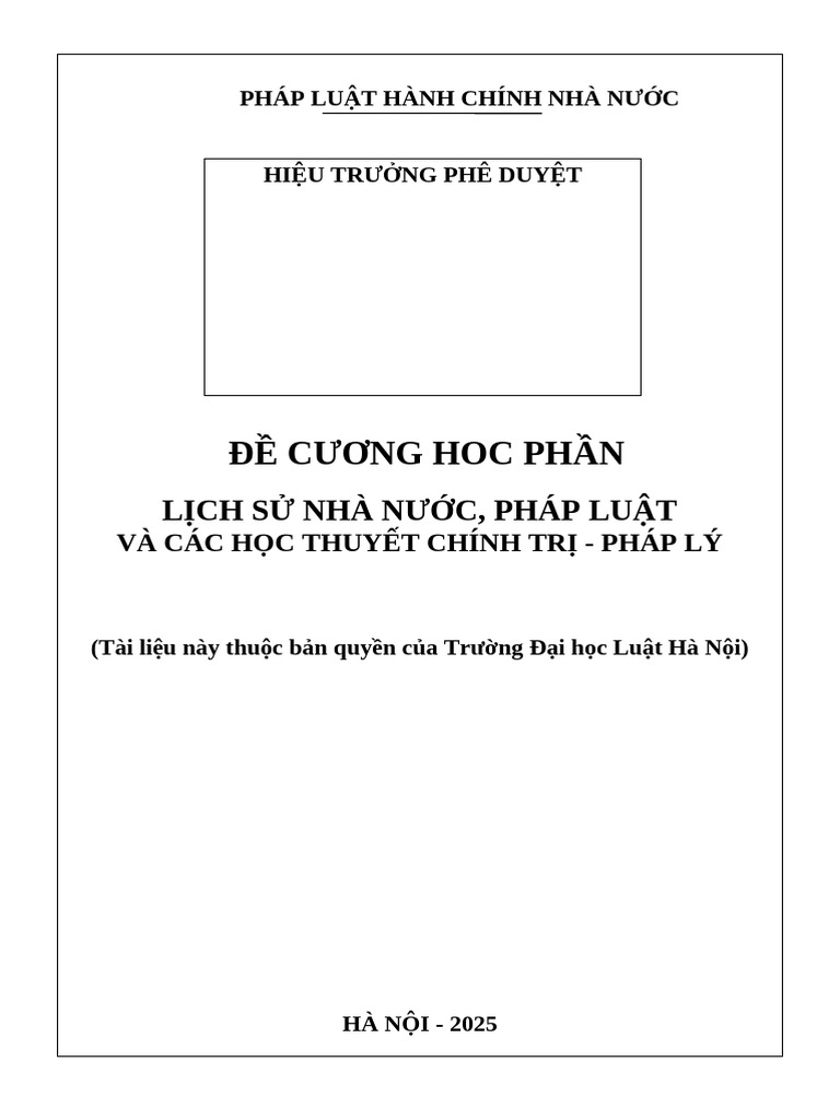 Lịch Sử Nnpl Và Htctpl - 2tc - k50tmqt | PDF