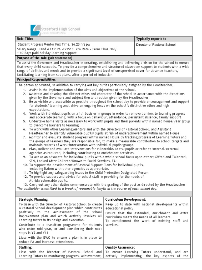 Student Progress Mentor | PDF | Tutor | Inclusion (Education)