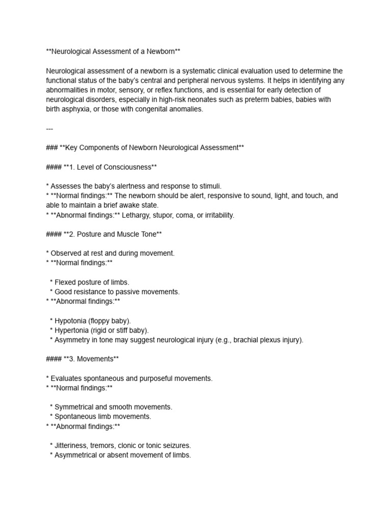 Neurological Assessment | PDF | Neuroscience | Human Anatomy