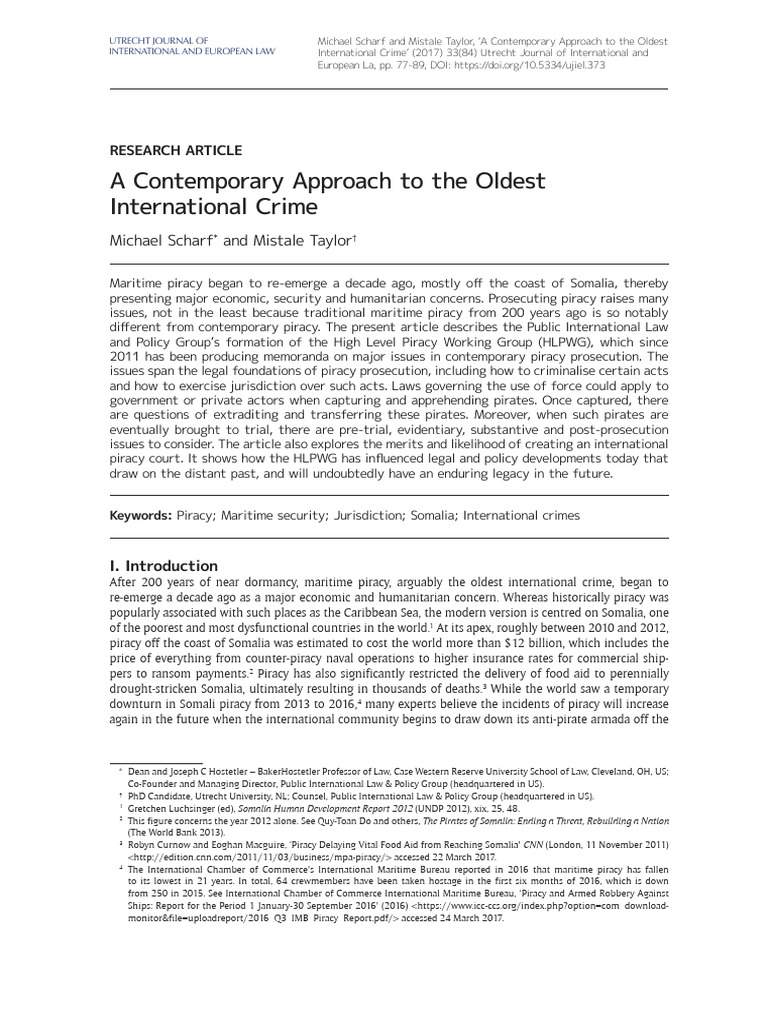 Contemporary | PDF | Piracy | Crimes