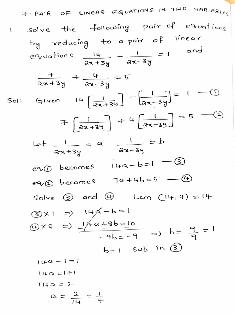 4.pair of linear equations in two variables imp (2) | PDF