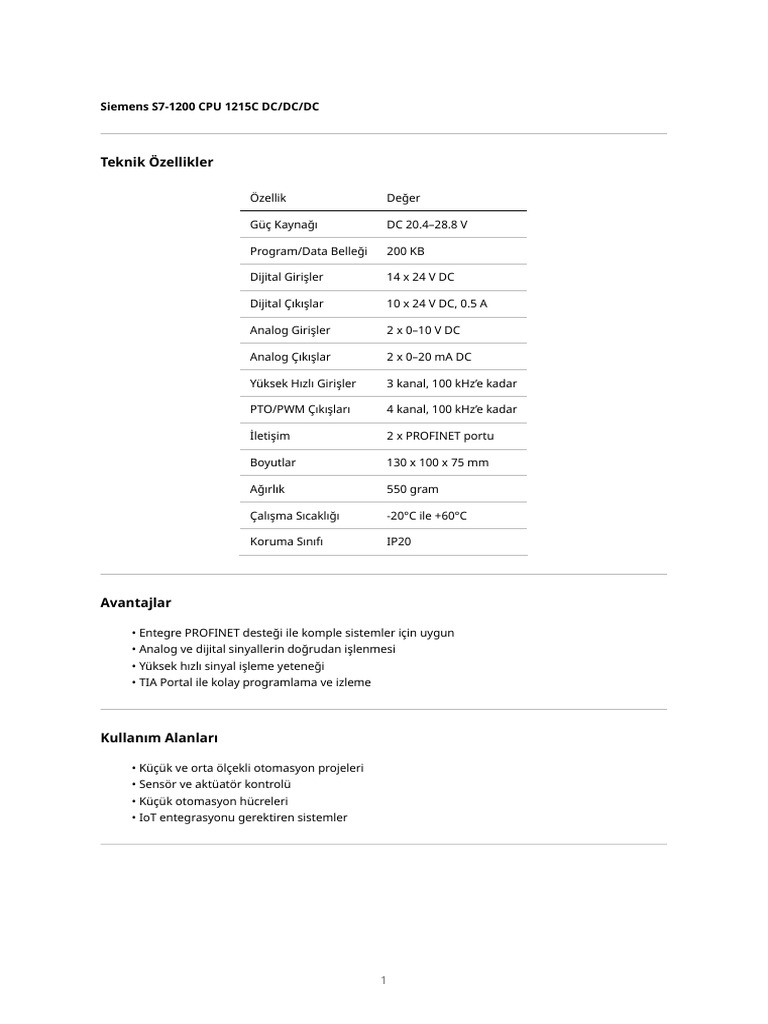 Siemens 1215c PDF | PDF