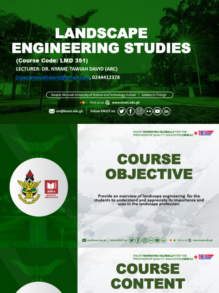 Landscape Engineering Overview: Design Principles | PDF | Design ...
