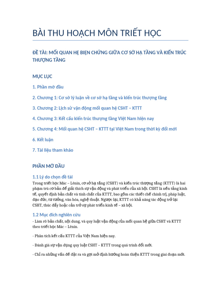Bai Thu Hoach CSHT KTTT VietNam | PDF