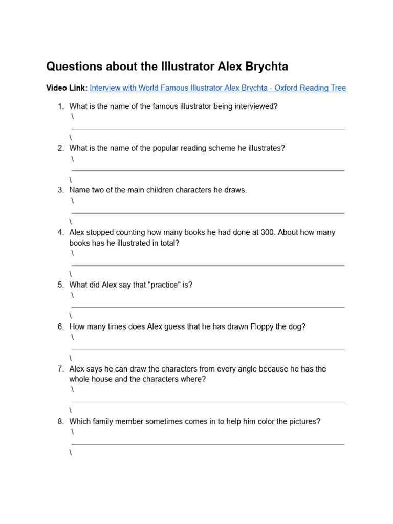 Questions About The Illustrator Alex Brychta | PDF | Chess Openings | Chess