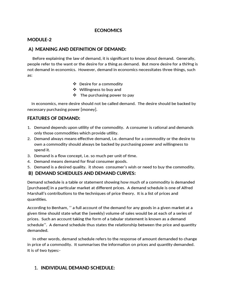 Economics Module 2 | PDF | Demand | Supply (Economics)