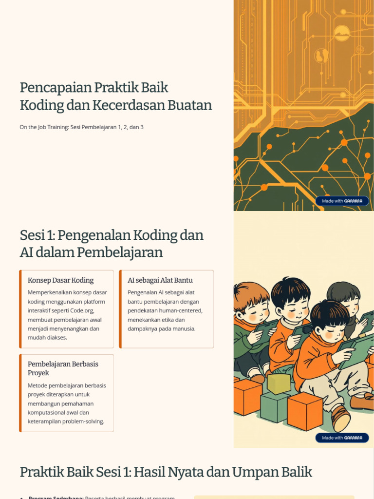 Pencapaian Praktik Baik Koding Dan Kecerdasan Buatan | PDF