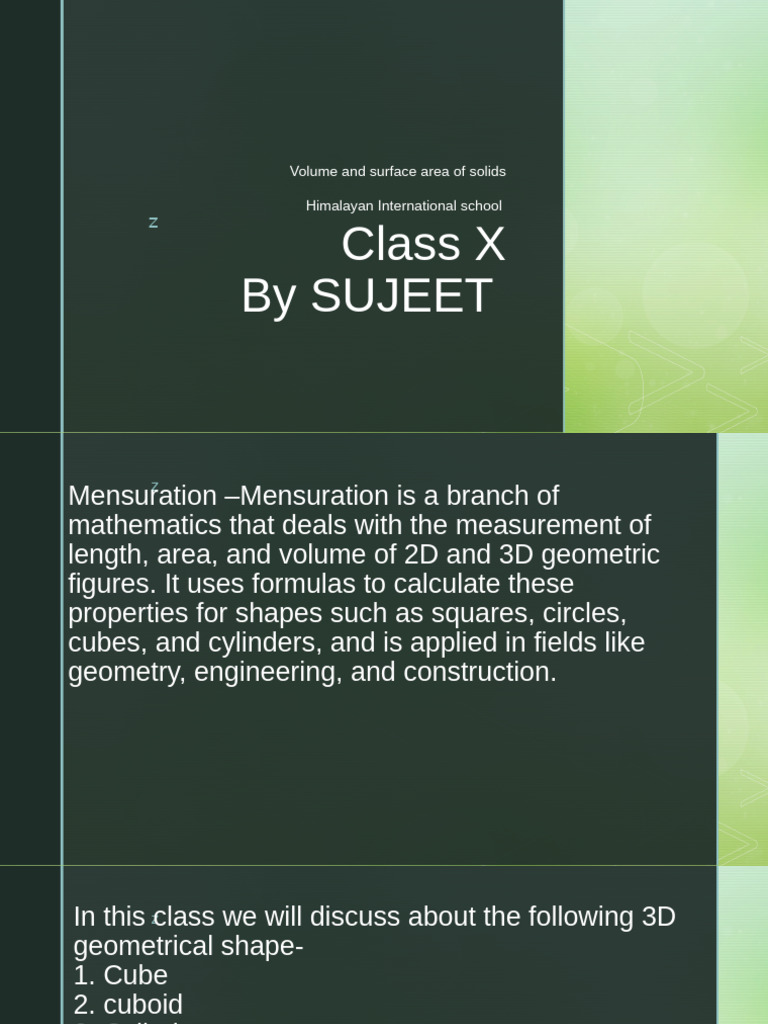 Volume & Surface Area of 3D Shapes | PDF