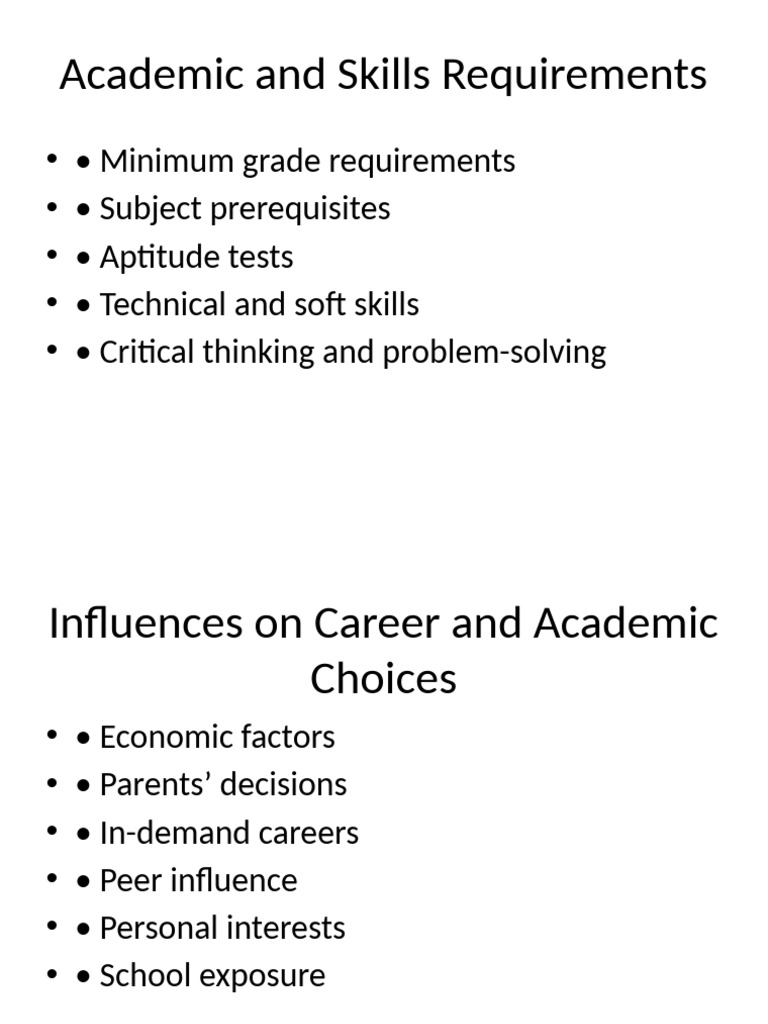 Academic Influences Opportunities Presentation | PDF