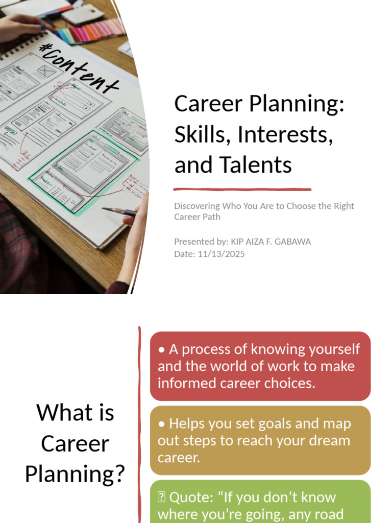 Career_Planning_Skills_Interests_Talents | PDF | Skill | Psychology