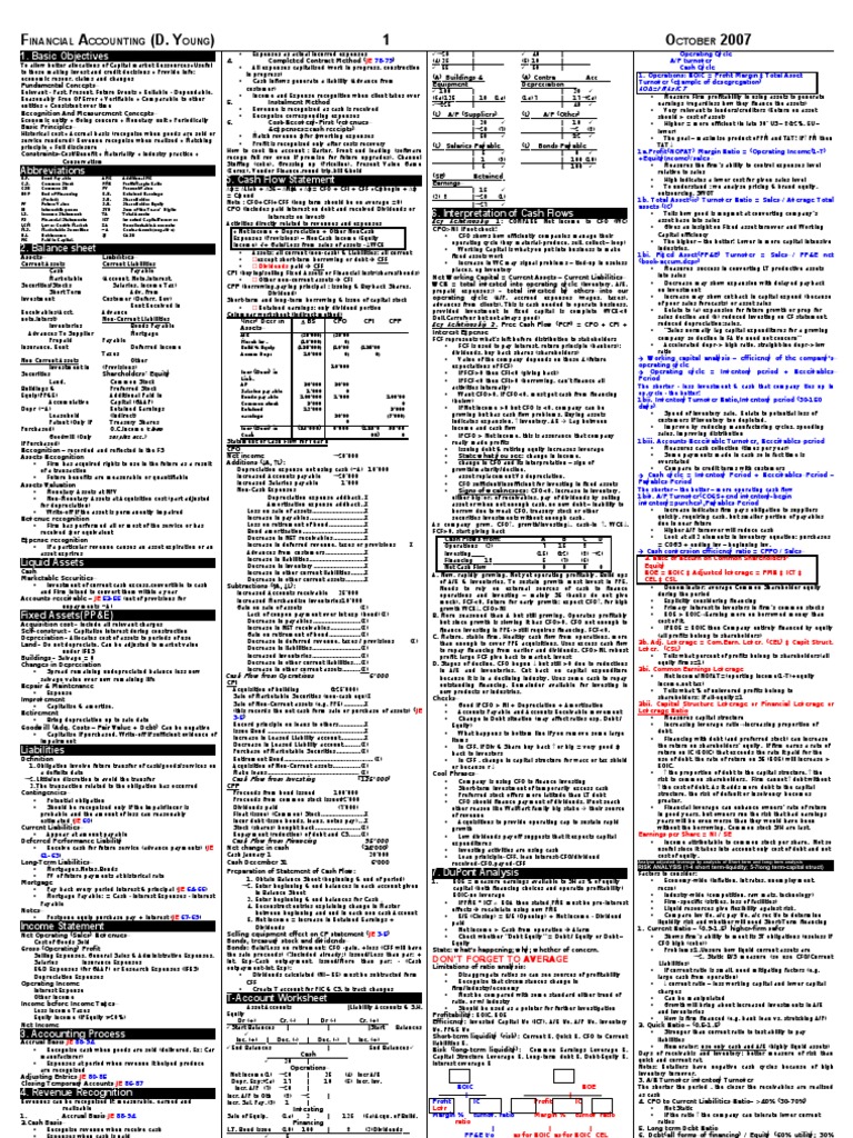 Financial Accounting Cheat Sheet Pdf