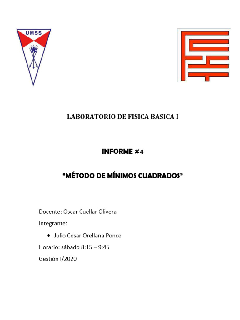 Método de Mínimos Cuadrados en Física | PDF | Mínimos cuadrados ...
