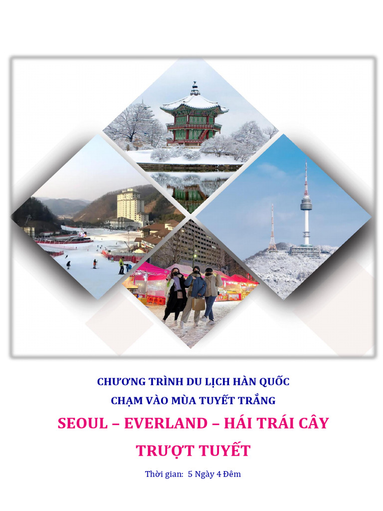5N4D Seoul - Everland - Trượt Tuyết - Hái Trái Cây 18.12 - Bay VJ - Ta ...