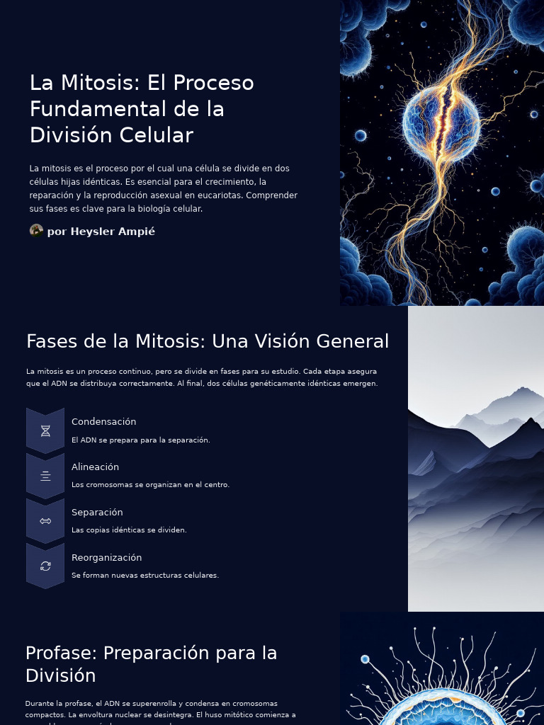La Mitosis El Proceso Fundamental de La Division Celular | PDF ...