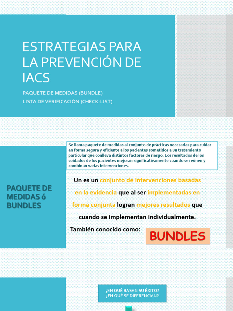 Paquete de Medidas Bundles - Check List | PDF | Medicina | Medicina CLINICA