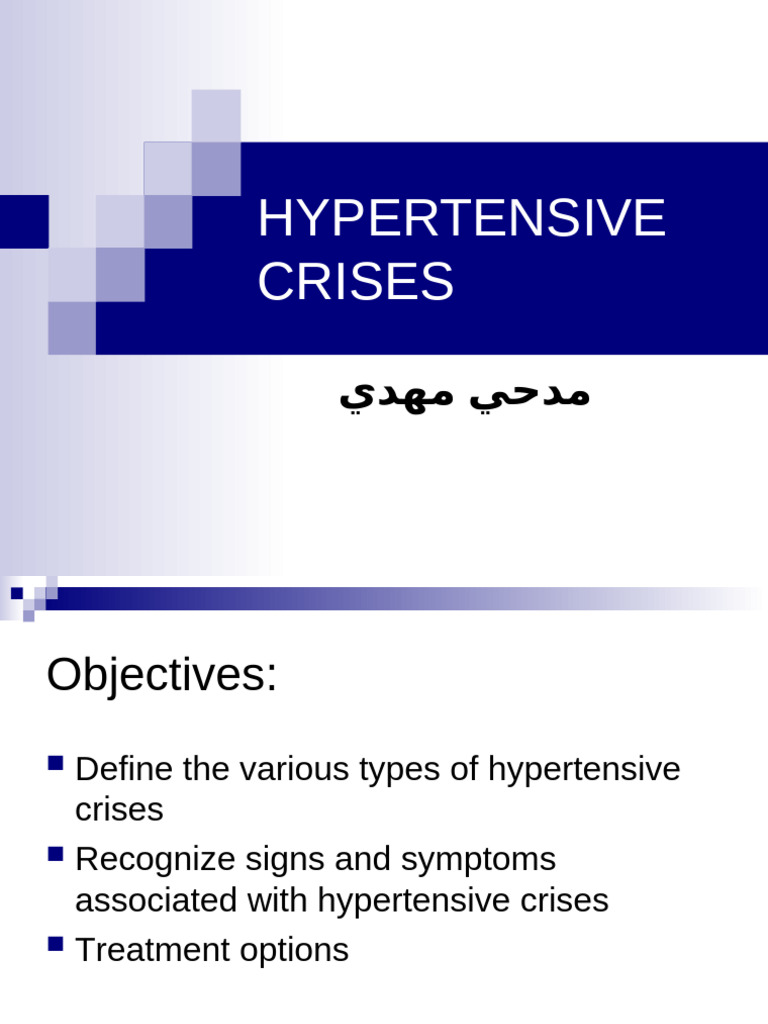 Hypertensive Crises: Types and Treatments | PDF | Hypertension ...