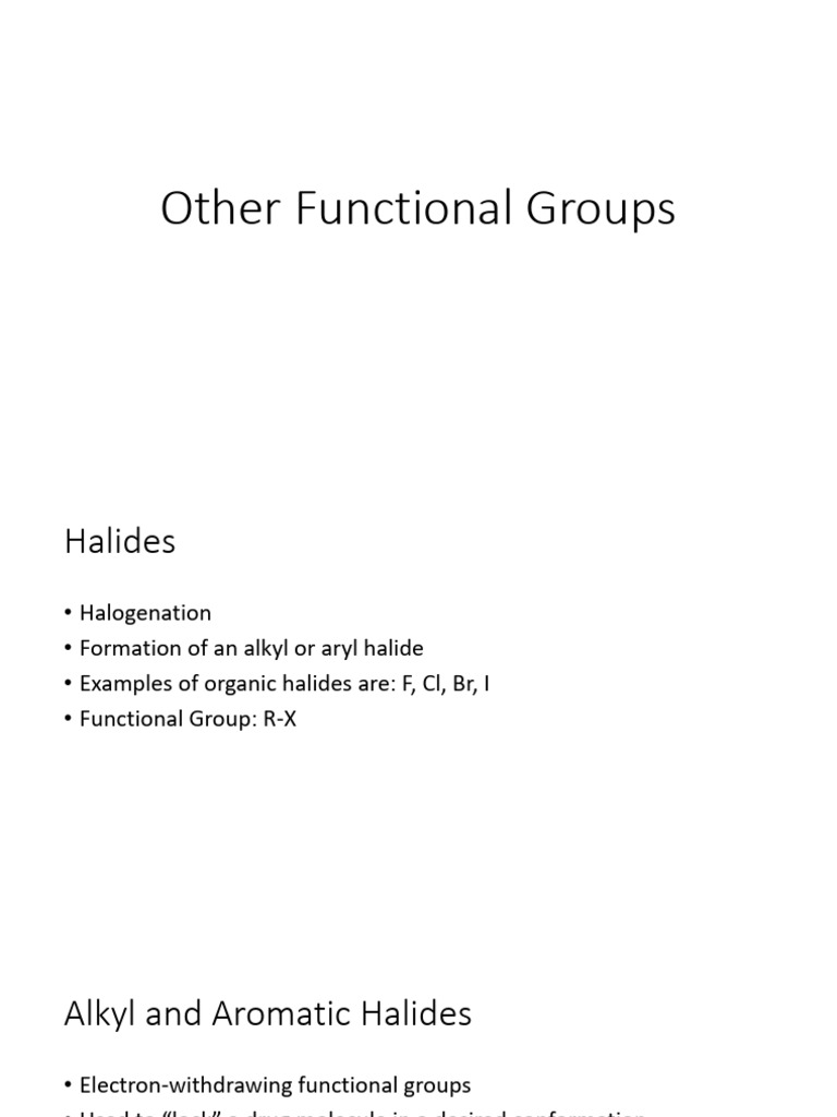 Overview of Organic Functional Groups | PDF | Drug Metabolism | Ether