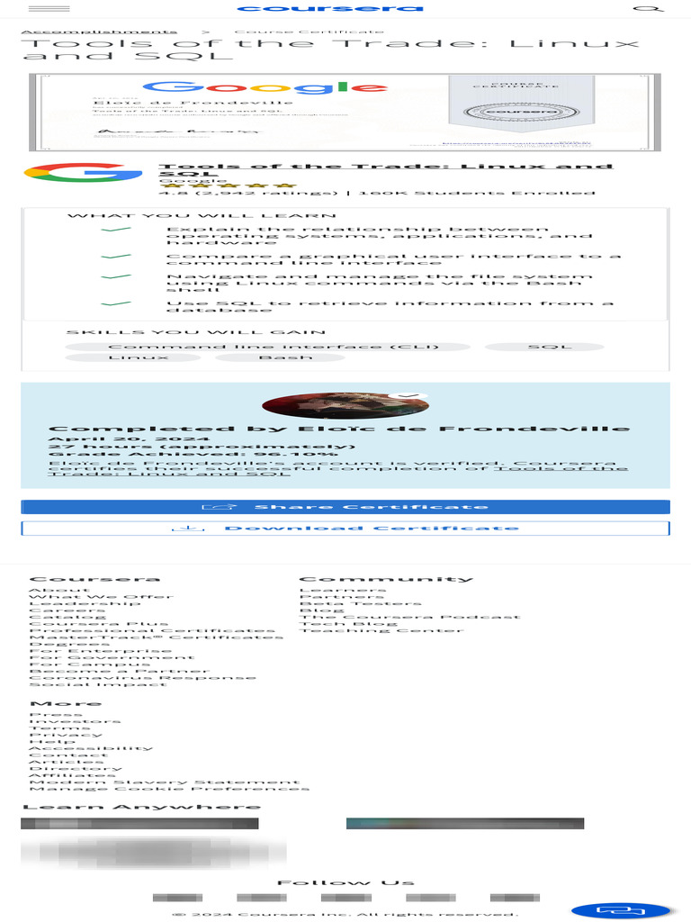 Coursera Online Courses & Credentials From Top | PDF