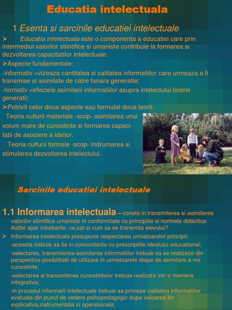 Educatia Intelectuala | PDF