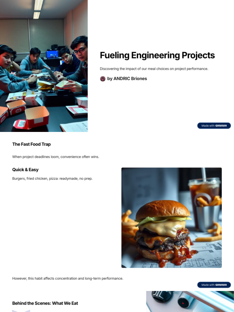Impact of Food on Engineering Performance | PDF | Fast Food | Foods