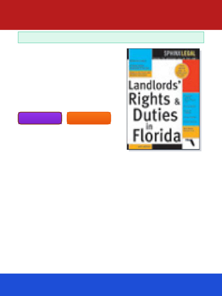 Landlords Rights and Duties in Florida 10th Edition Mark Warda Ready ...