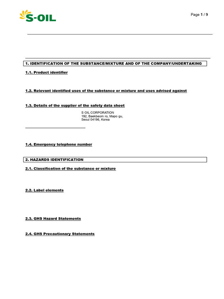 s Oil+Hydro+Fluid+Aw Msds | PDF | Toxicity | Environmental Science
