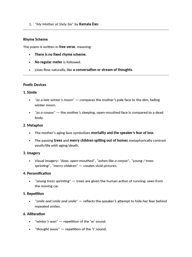 All Poems Rhyme Schemes and Poetic Devices | PDF | Poetry | Rhyme