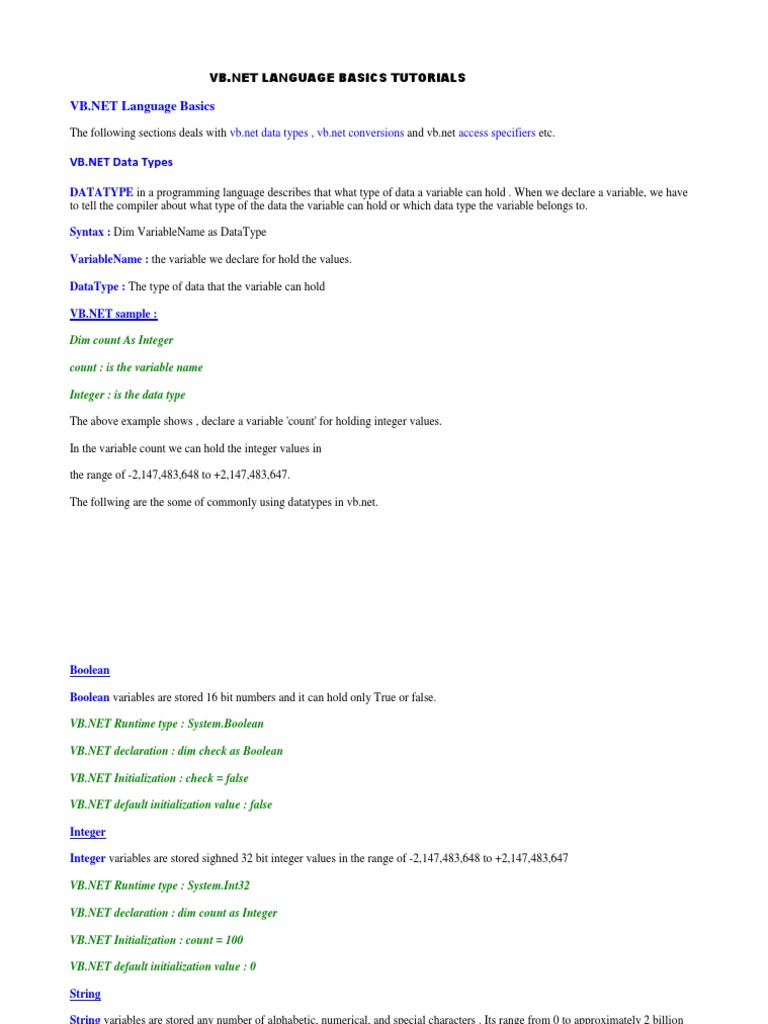 ADO.NET | PDF | Visual Basic .Net | Control Flow