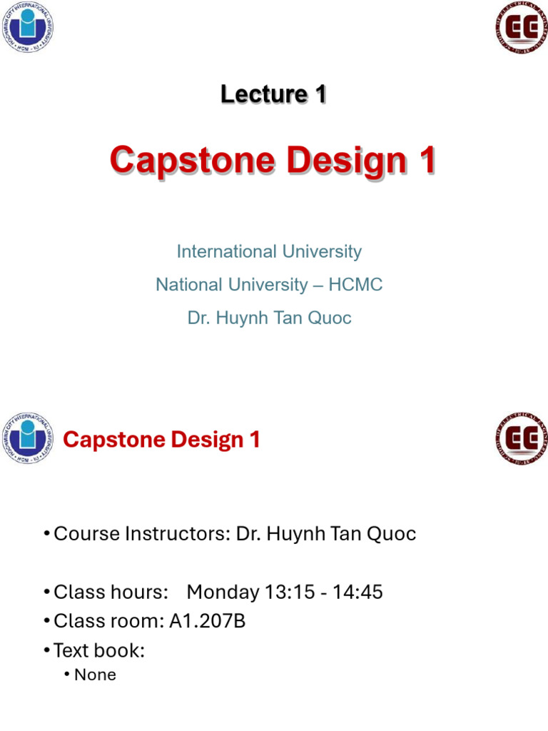 Capstone Design Lecture1 QH | PDF